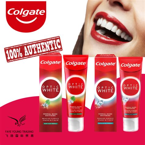 💥ready Stock💥colgate Optic White Mint Plus Mineral Exfoliating