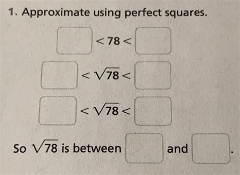 Solved Approximate Using Perfect Squares