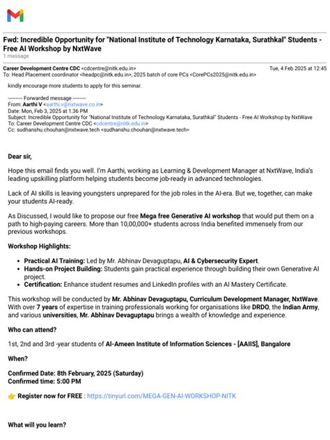 Free Ai Workshop By Nxtwave Pdf Artificial Intelligence Intelligence Ai And Semantics