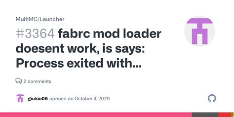 Fabrc Mod Loader Doesent Work Is Says Process Exited With Code 255