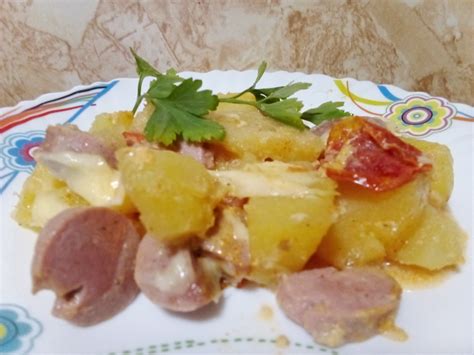 Картофель в духовке с сосисками рецепт с фото пошаговый от Лада Шумак АМБАССАДОР Овкусе ру