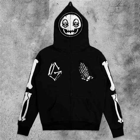 Custom Chenille Embroidery Hoodie Oversized Heavyweight Zipper French