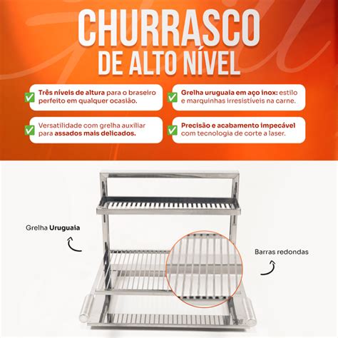 Suporte Flutuante Médio Com Grelha Uruguaiaparrilla Suportes Para
