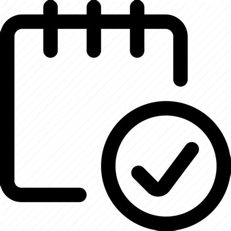 Notes Check Checkmark Content Notebook Notepad Icon Download On