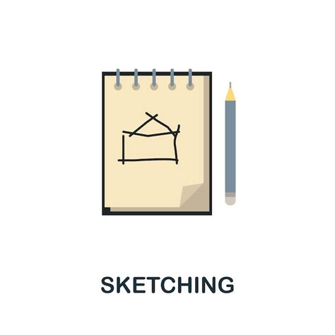 Premium Vector Sketching Flat Icon Colored Sign From Design Thinking Collection Creative