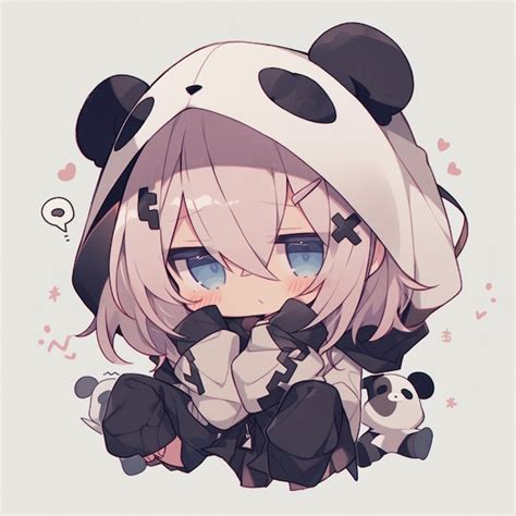 Cute Anime Panda Girl Coloring Pages