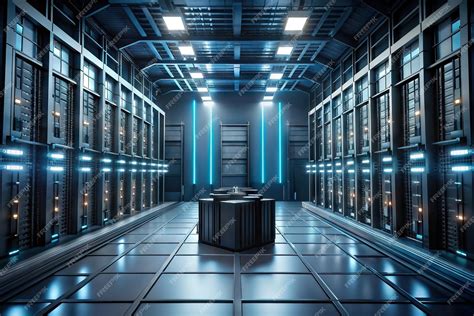 Modern Data Center And Network Infrastructure Solutions Premium Ai Generated Image