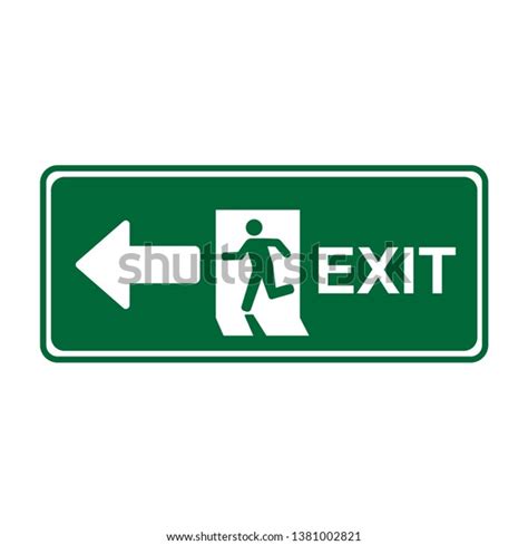 Exit Sign Left Direction Vector Stock Vector Royalty Free Shutterstock