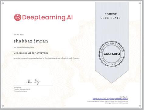 Shahbaz Imran On Linkedin Generativeai Ai Lifelonglearning Professionalgrowth Coursera