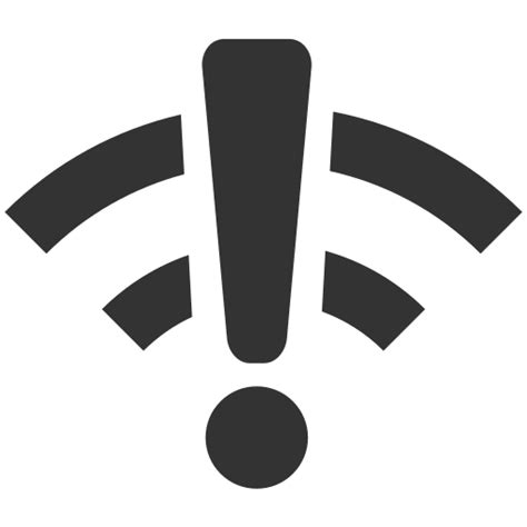 Attention Connection Error Network Signal Warning Wifi Error Wireless Icon