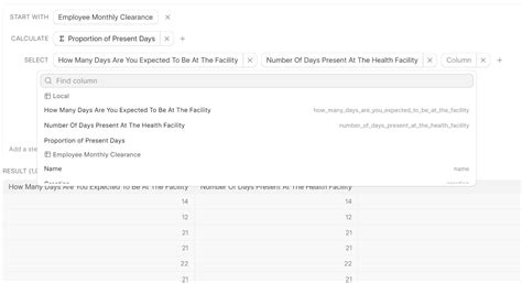 Unable To Select Calculated Field On Visual Query · Issue 182 · Frappe