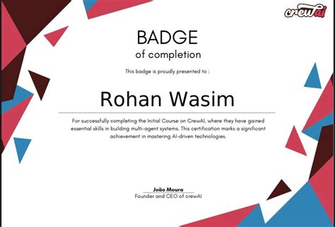 Rohan Wasim On Linkedin Ai Artificialintelligence Machinelearning Crewai Multiaiagent