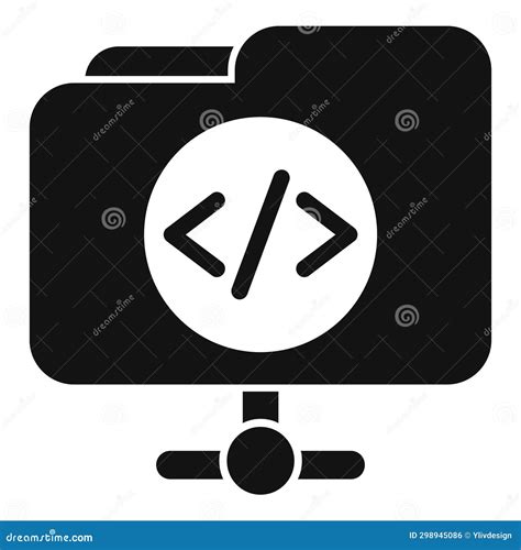 Folder System Api Icon Simple Vector Gear Hosting Stock Vector