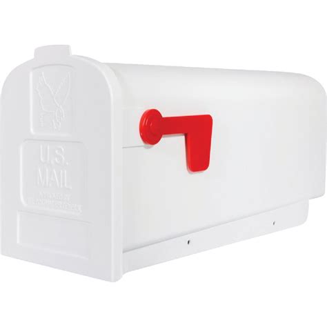 Solar Group Inc Outdoor White Plastic Rural Mailbox Medium Capacity