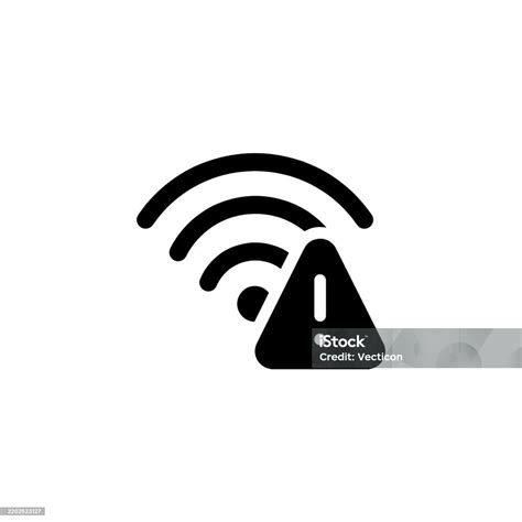 Wifi Connection Error Warning Icon Vector Stock Illustration Download Image Now Icon Symbol