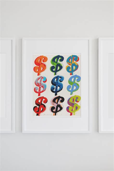 Andy Warhol Dollar Sign Poster Print Art Canvas Wallart Quad