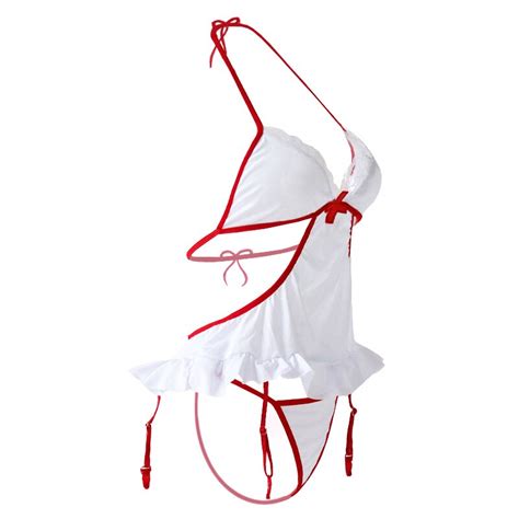 Mushierya Sexy Nurse Cosplay Lingerie Uniform Erotic Halloween Costumes
