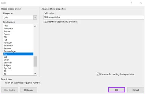 How To Use The SEQ Field Code To Number A Word Document Guiding Tech