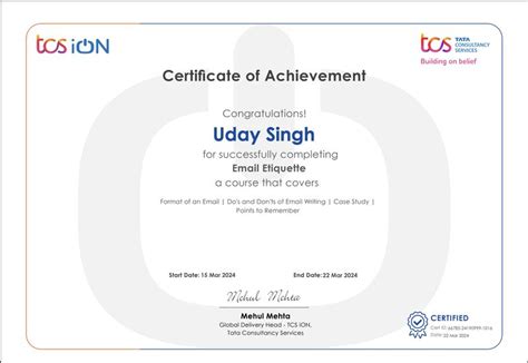 uday pratap singh on linkedin i m excited to announce that i ve successfully earned the email