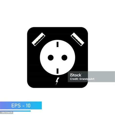 가젯 충전을 위한 Usb 출력이 있는 가전 제품용 소켓 벡터 그림입니다 0명에 대한 스톡 벡터 아트 및 기타 이미지 0명