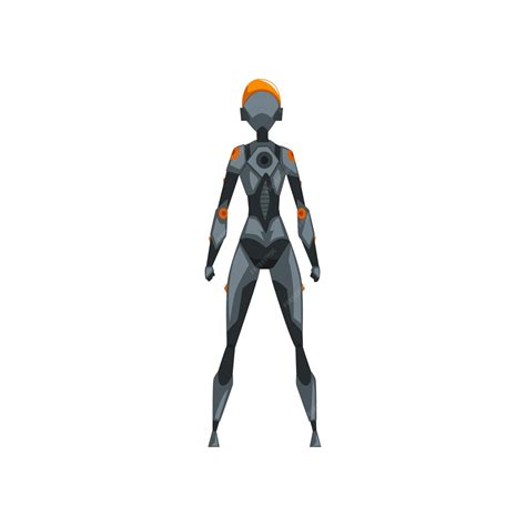Premium Vector Gray Female Robot Space Suit Superhero Cyborg Costume