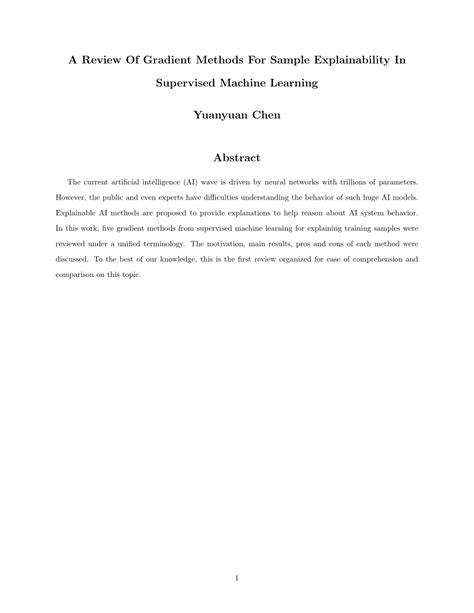 Pdf A Review Of Gradient Methods For Sample Explainability In