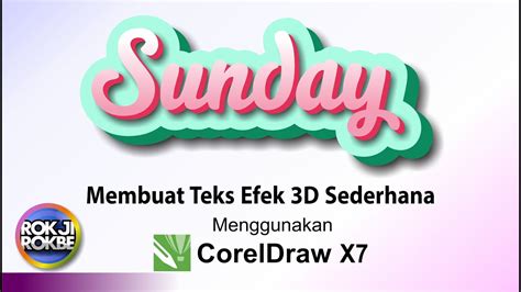 Membuat Teks Efek 3D Sederhana Menggunakan CorelDraw X7 YouTube