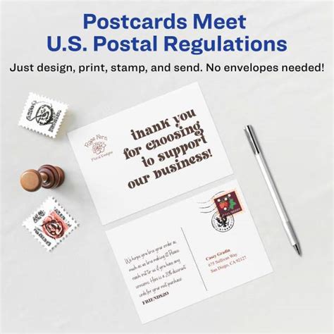 Postcards 4 14 X 5 12 Matte White 8387 Avery