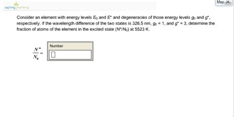 Solved Map Deb Pling Consider An Element With Energy Level Chegg Com