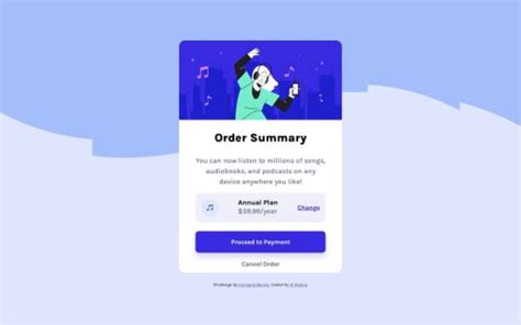 Frontend Mentor Order Summary Component Coding Challenge Solution