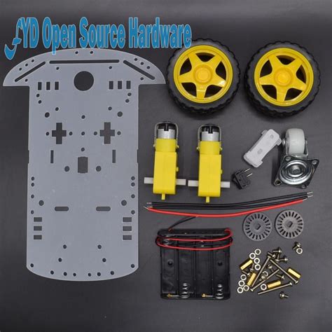 Set New Motor Smart Robot Car Chassis Electronic Manufacture DIY Kit Speed Encoder Battery Box