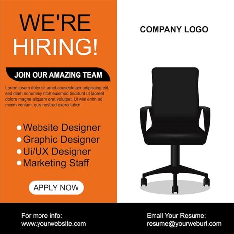 Premium Vector Were Hiring Post Career Job Business Opportunity Social Post