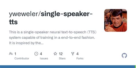 Github Ywewelersingle Speaker Tts This Is A Single Speaker Neural