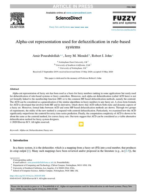 Alpha Cut Representation Used For Defuzzification In R 2020 Fuzzy