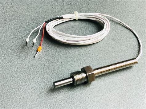 Pt100 Ptfe Coated 3 Wire Temperature Sensor With 304 Stainless Steel
