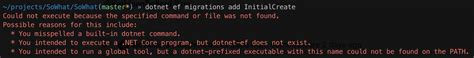 Cannot Find Command Dotnet Ef Out Of Sudden Issue Dotnet Sdk Github