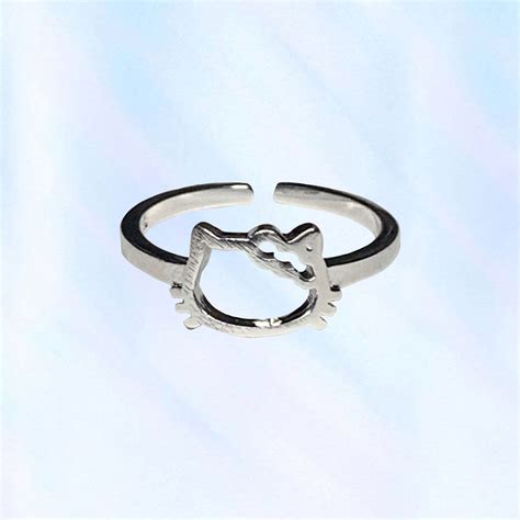 Sterling Silver Hello Kitty Ring Hello Kitty Jewelry Cute Jewelry