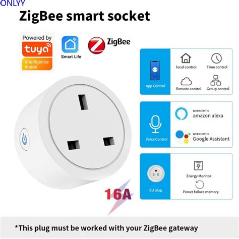 Tuya Zigbee Smart Socket Zigbee Socket Directly Connected To Alexa Speaker British Standard 16a