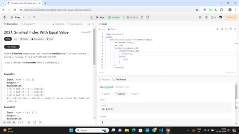 Manav Singh On Linkedin Array 2057smallestindexwithequalvalue