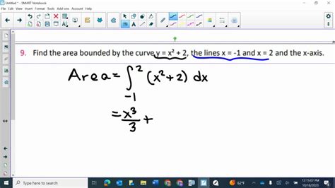 Solved 9 Find The Area Bounded By The Curve Yx22 The Lines X 1