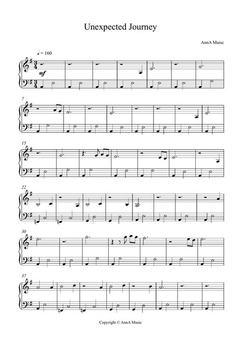 Anna Unexpected Journey Sheets