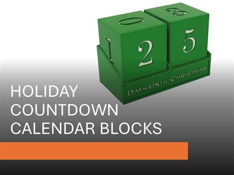 Holiday Countdown Calendar Blocks By Jaybird 25 Download Free Stl Model