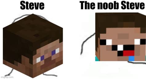 The Noob Steve Blank Template Imgflip