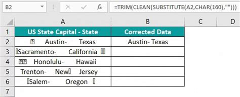 CLEAN Excel Function Formula Examples How To Use