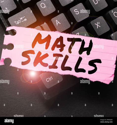 Hand Writing Sign Math Skills Business Showcase Starting To Learn How To Count Numbers Add