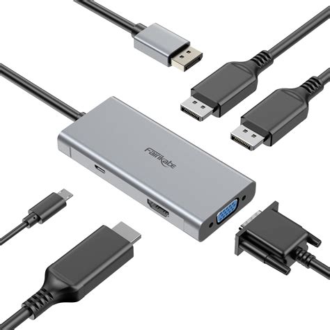 Displayport To Hdmi 4k 60hz Fairikabe Displayport Splitter To Dual Display Port