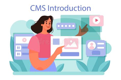 Cms Introduction Content Management System Stock Vector Illustration Of Cloud Chart 217083865