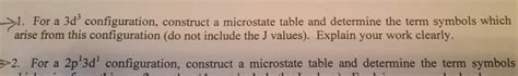 Solved For A 3d 3 Configuration Construct A Microstate
