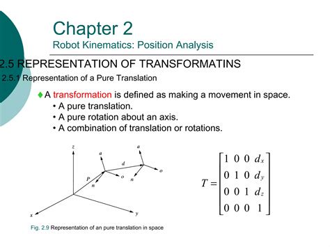 chapter 2 robot kinematics ppt physics science