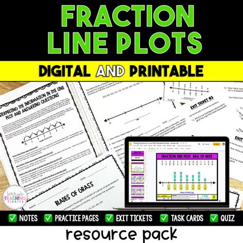 Fraction Line Plot Resource Bundle Digital And Printable Fractions